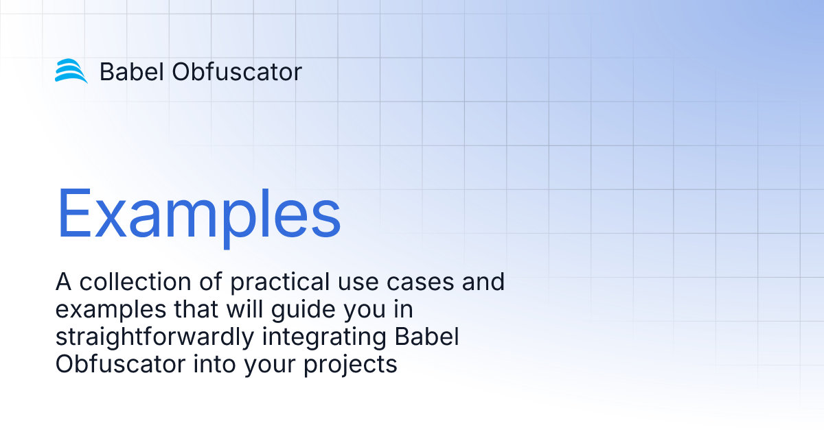 Examples | Babel Obfuscator